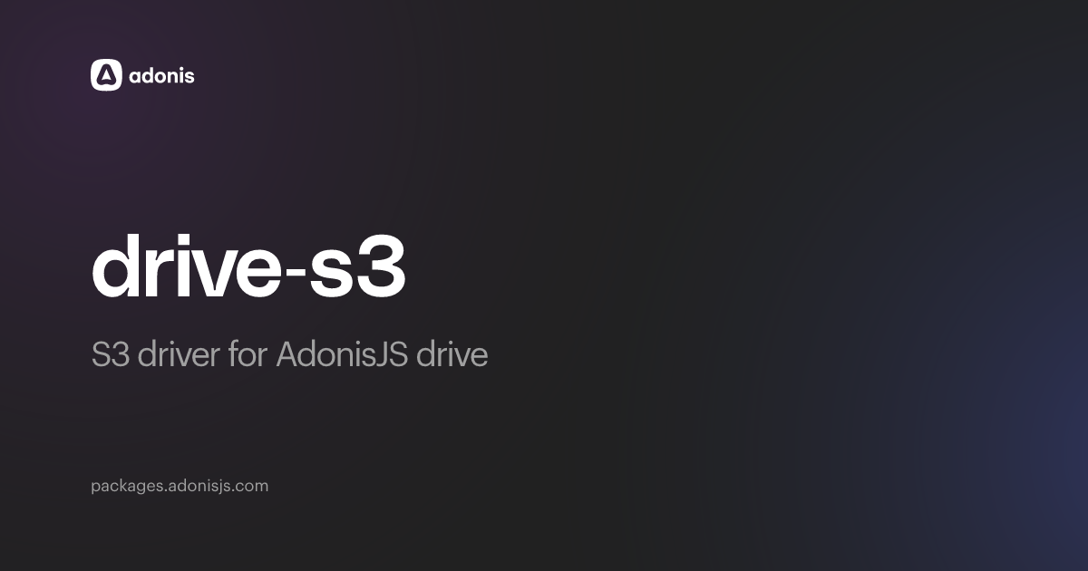 drive-s3 - AdonisJS Packages