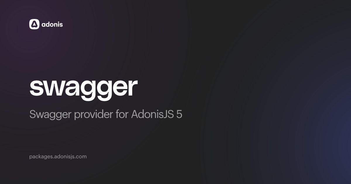 swagger - AdonisJS Packages